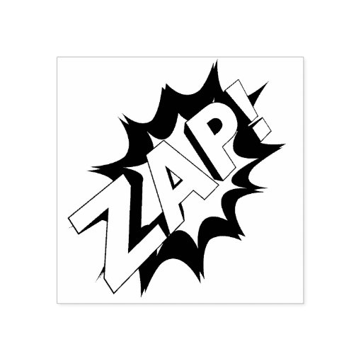 ZAP ! Rubber Stamp | Zazzle