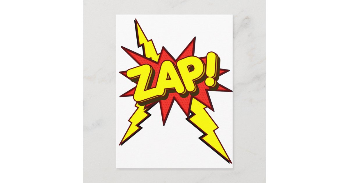 Zap, Zing, Pow! Postcard | Zazzle