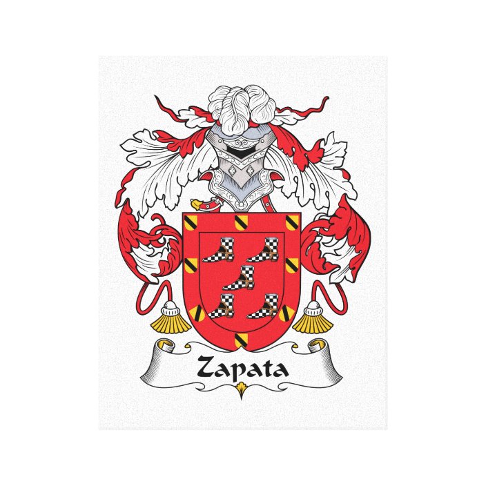 Zapata Family Crest Canvas Print | Zazzle.com