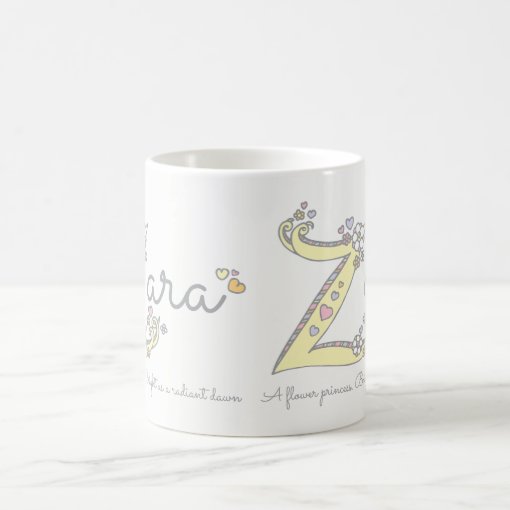 Zara name meaning decorative Z monogram mug | Zazzle