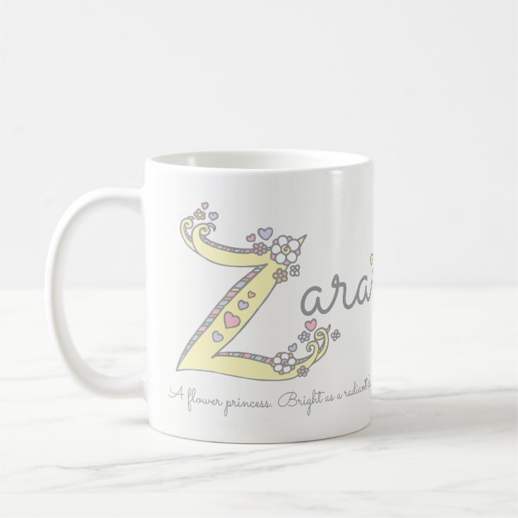 Zara name meaning decorative Z monogram mug | Zazzle