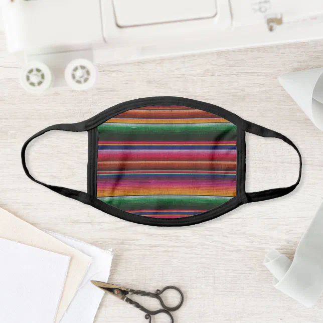 zarape mexican face mask fiesta pattern fabric | Zazzle