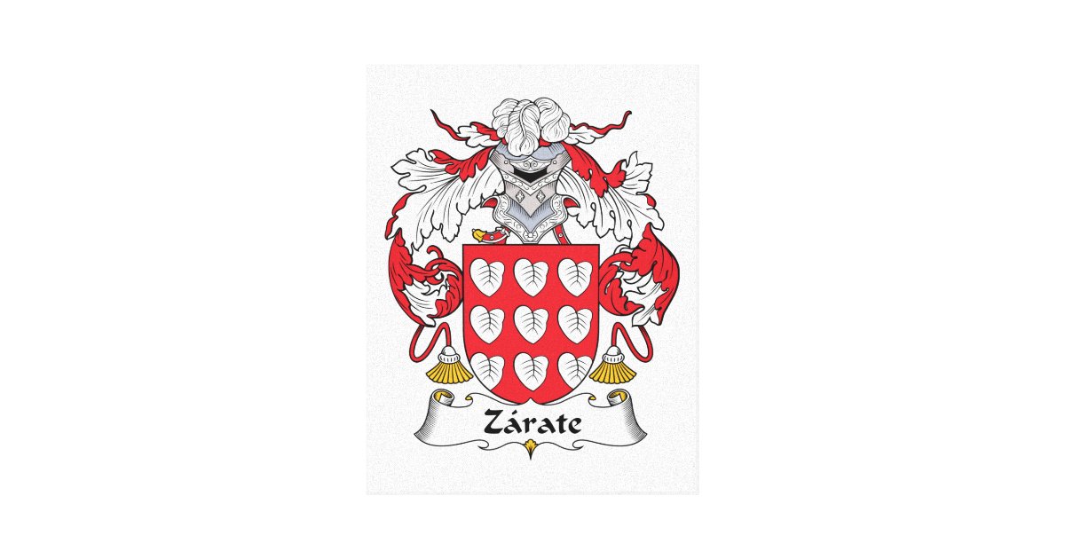 Zarate Family Crest Canvas Print | Zazzle