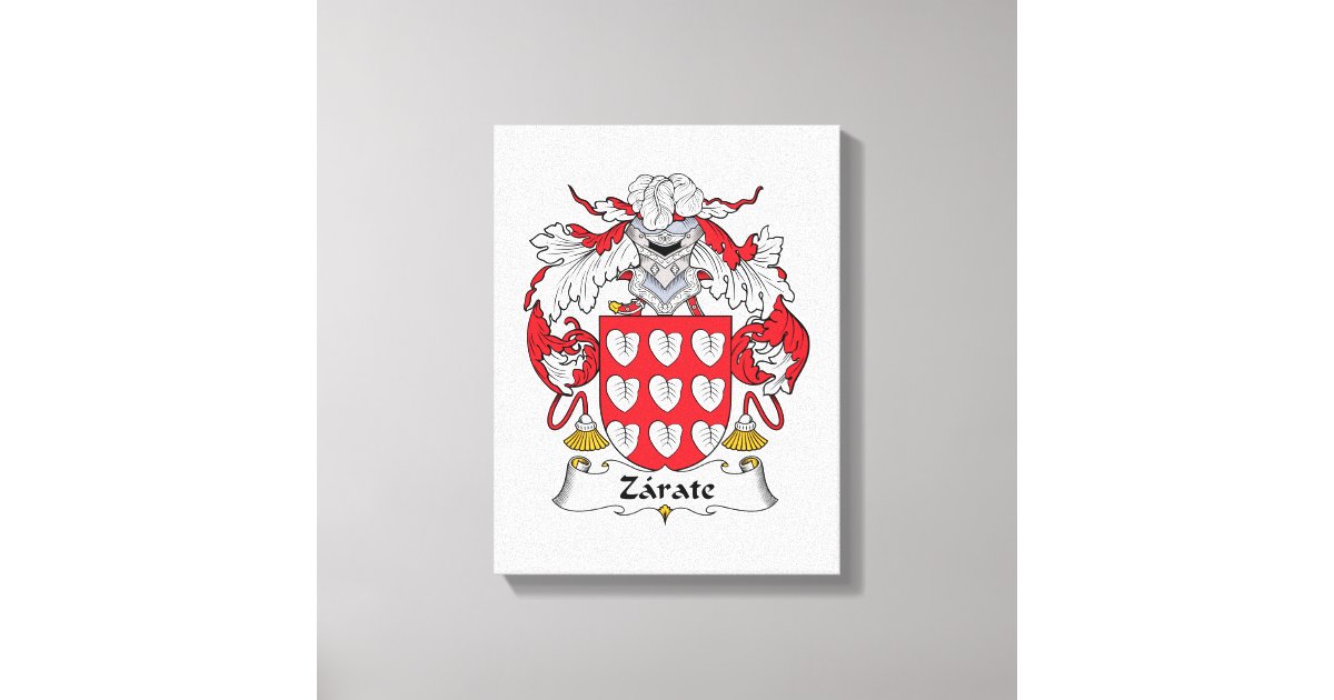 Zarate Family Crest Canvas Print | Zazzle