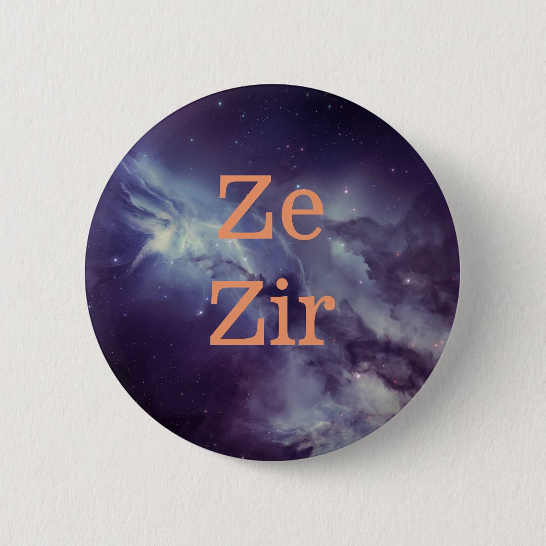 Ze Zir pronoun pin | Zazzle