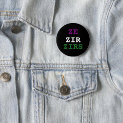 Ze/zir/zirs Pronoun Button | Zazzle