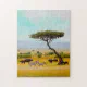 Zebra African Savanna Animals Travel Outdoor Jigsaw Puzzle | Zazzle
