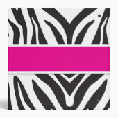 Zebra and Hot Pink Binder 2 inch | Zazzle