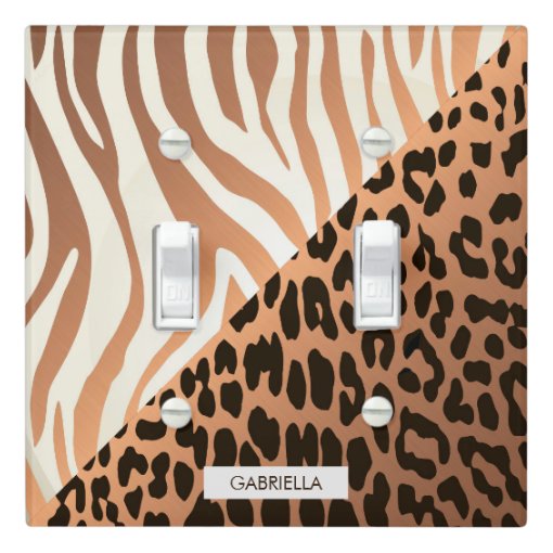 Zebra and Leopard Print Light Switch Cover | Zazzle