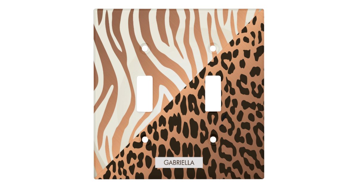Zebra and Leopard Print Light Switch Cover | Zazzle