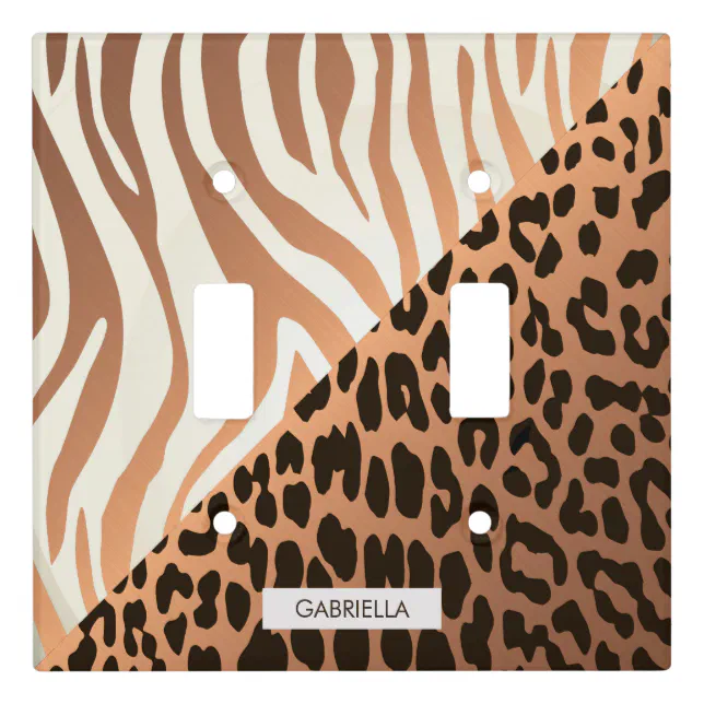 Zebra and Leopard Print Light Switch Cover | Zazzle