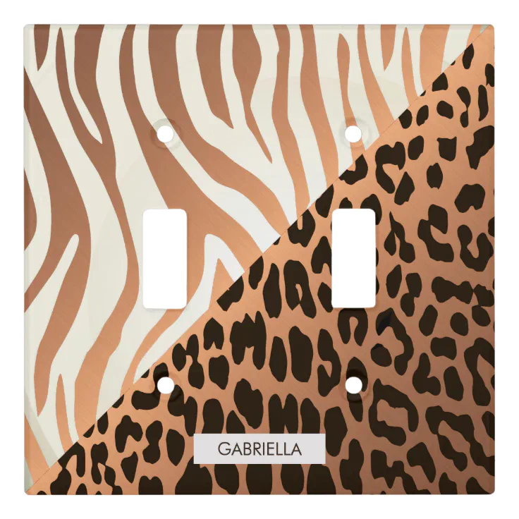 Zebra and Leopard Print Light Switch Cover | Zazzle