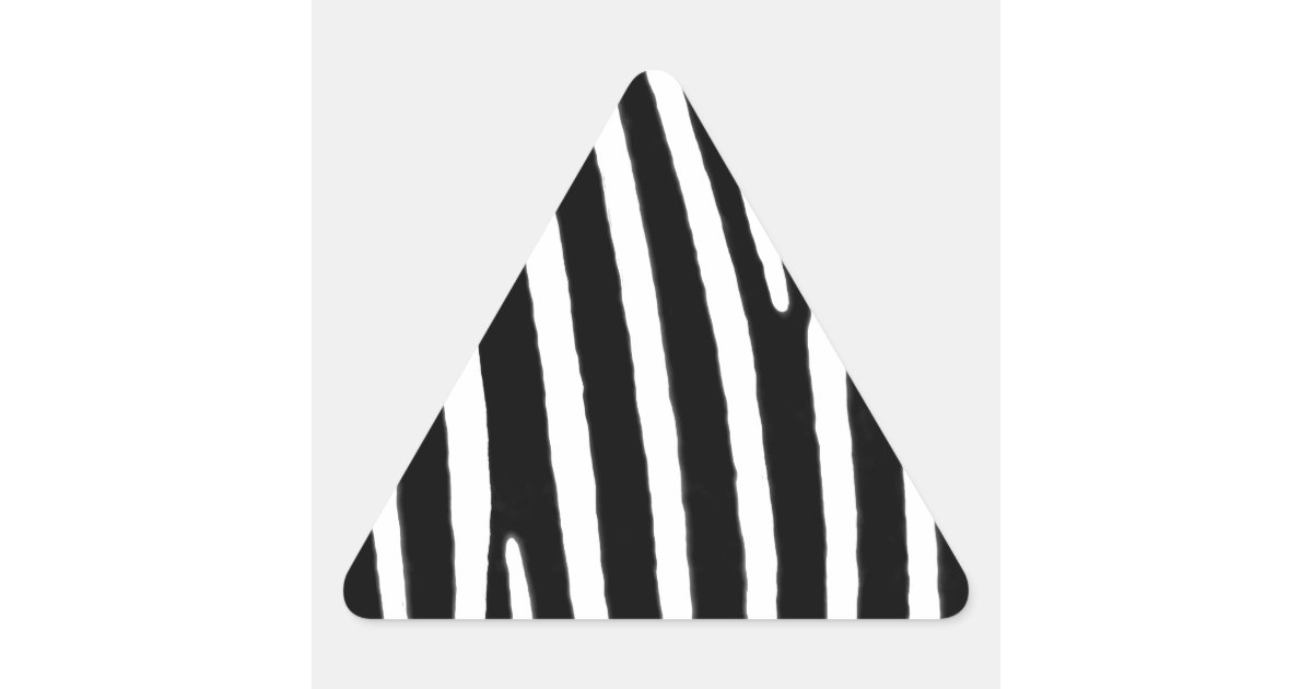 Zebra animal print triangle sticker | Zazzle