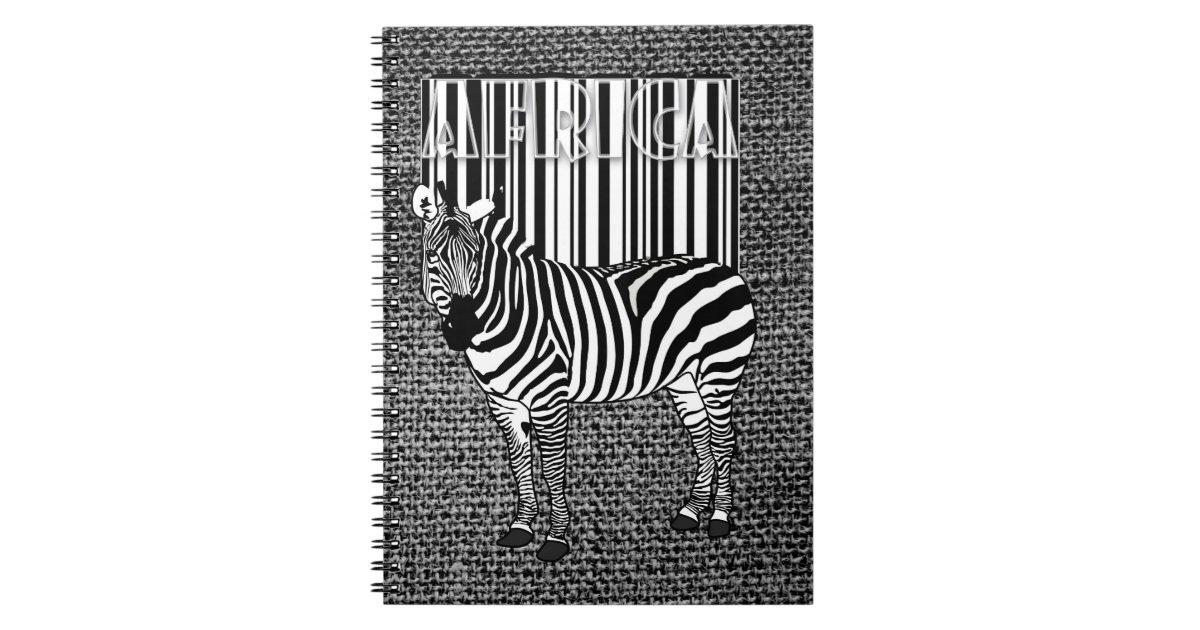 Zebra Barcode Art Notebook | Zazzle
