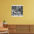 Zebra Barcode Art Poster | Zazzle