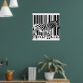 Zebra Barcode Art Poster | Zazzle