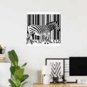 Zebra Barcode Art Poster | Zazzle