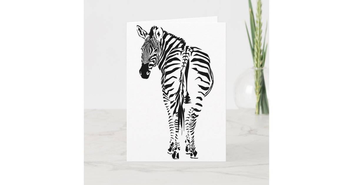 Zebra Birthday Card | Zazzle
