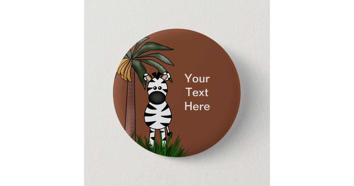 Zebra Buttons | Zazzle