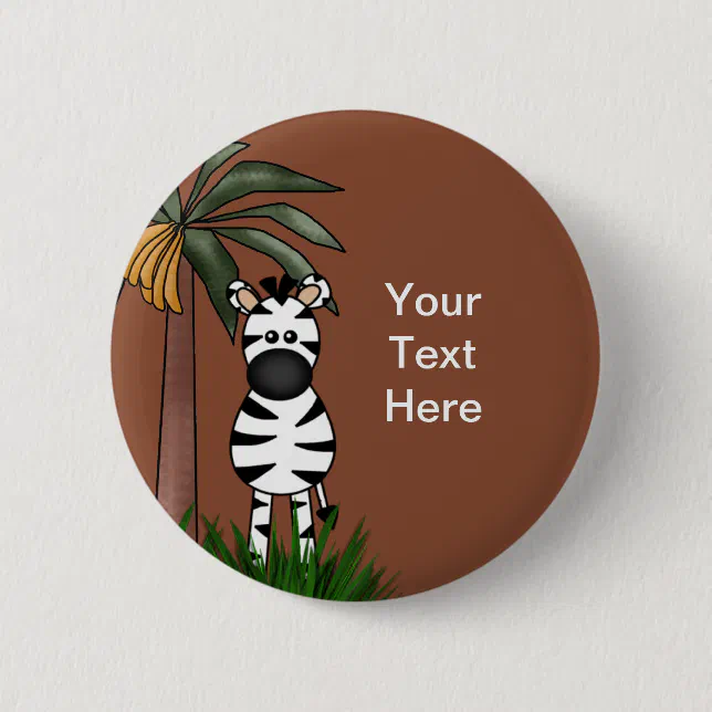 Zebra Buttons | Zazzle