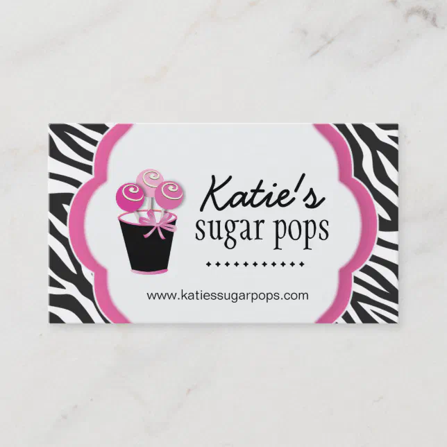 Zebra Candy Store Business Cards | Zazzle