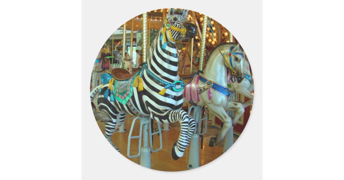 Zebra Classic Round Sticker | Zazzle