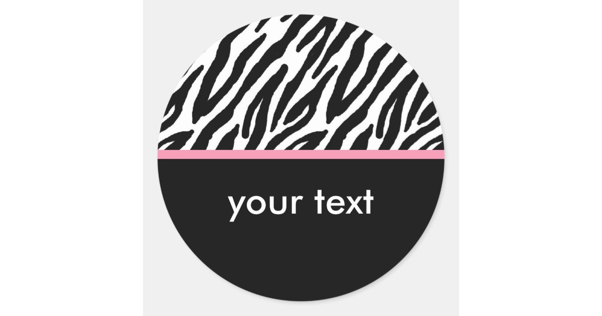 Zebra Classic Round Sticker | Zazzle