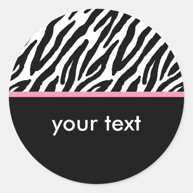 Zebra Classic Round Sticker | Zazzle