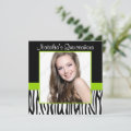 Zebra Lime Green Photo Quinceanera Invitations | Zazzle