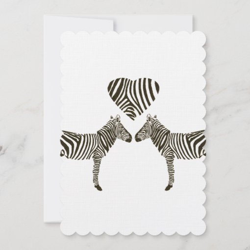 Zebra Love Wedding Breakfast Invitation | Zazzle