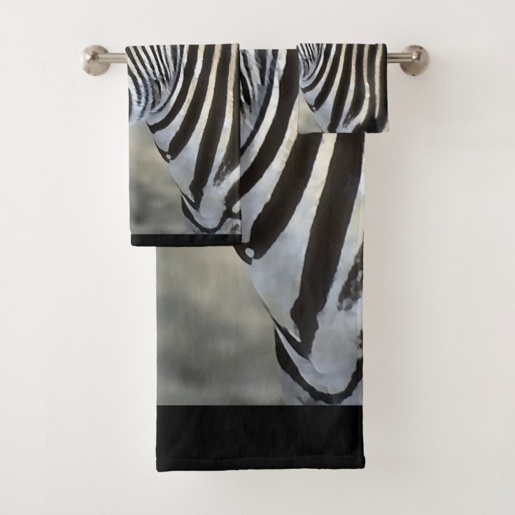 Zebra Lovers Bath Towel Set | Zazzle