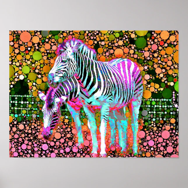 Zebra Pop Art Poster | Zazzle