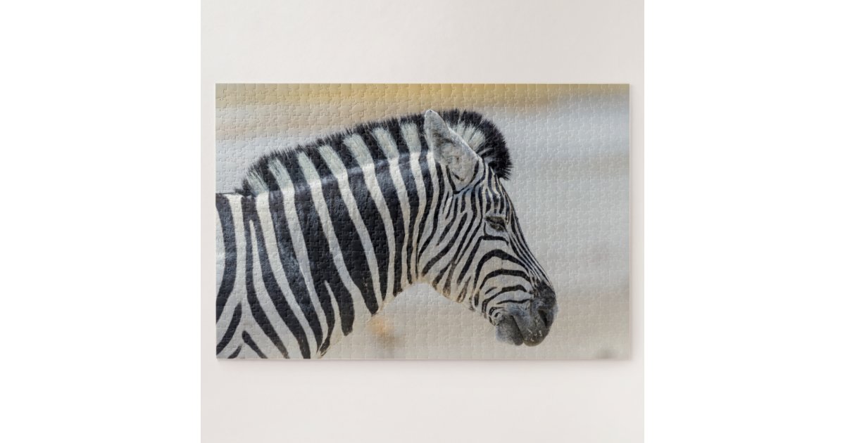 Zebra Portrait Wild Animal Nature African Jigsaw Puzzle | Zazzle