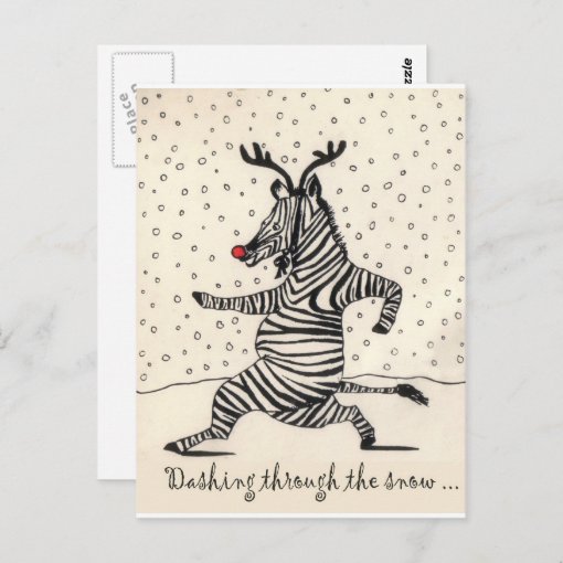 ZEBRA POSTCARD | Zazzle