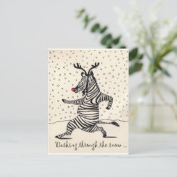 ZEBRA POSTCARD | Zazzle