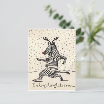 ZEBRA POSTCARD | Zazzle