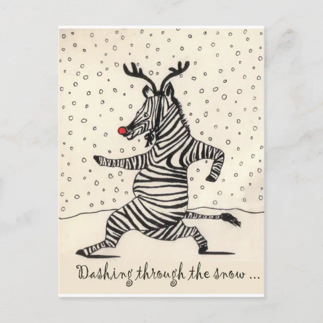 ZEBRA POSTCARD | Zazzle