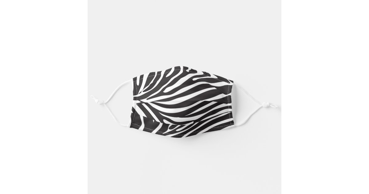 Zebra Print Adult Cloth Face Mask | Zazzle
