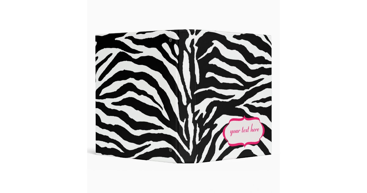 Zebra print binders | Zazzle