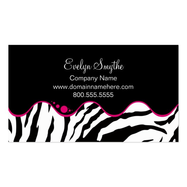 Zebra Print Business Card
