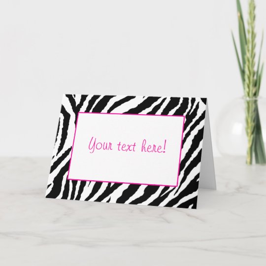 Zebra Print Card | Zazzle.com