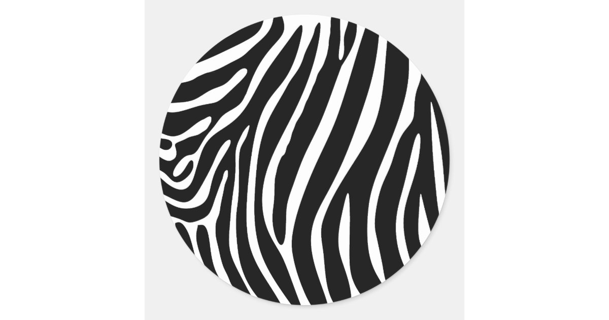Zebra Print Classic Round Sticker | Zazzle