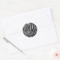 Zebra Print Classic Round Sticker | Zazzle