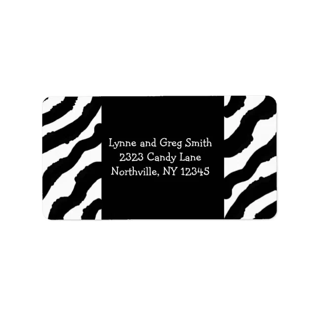 Zebra Print Labels | Zazzle