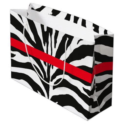 Zebra Print Large Gift Bag | Zazzle
