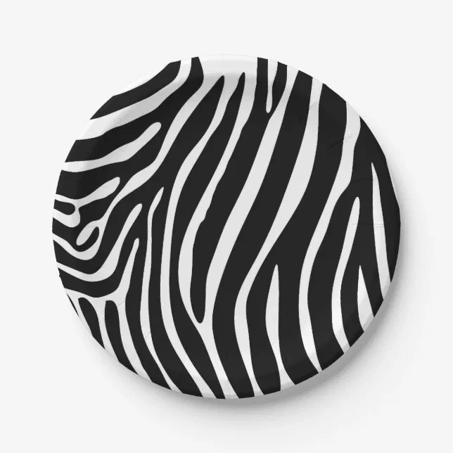 Zebra Print Paper Plates | Zazzle
