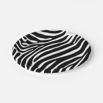 Zebra Print Paper Plates | Zazzle