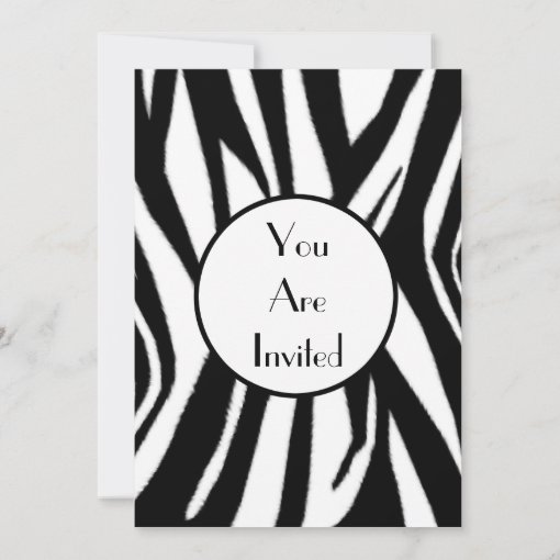 Zebra Print Party Invitation | Zazzle