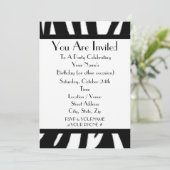 Zebra Print Party Invitation | Zazzle