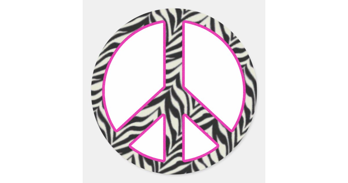 Zebra Peace Sign Clipart